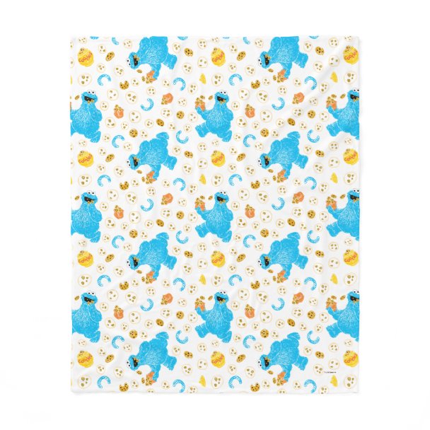 Crayon Cookie Monster Cookie Pattern Fabric | Zazzle.com
