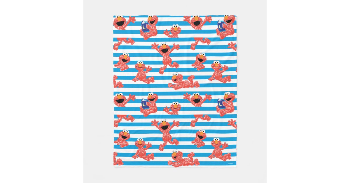 Crayon Elmo Stripe Pattern Fleece Blanket | Zazzle