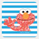Crayon Elmo Stripe Pattern Square Sticker | Zazzle