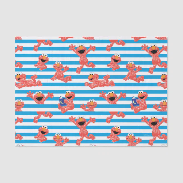 Crayon Elmo Stripe Pattern Tissue Paper | Zazzle