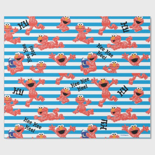 Crayon Elmo Stripe Pattern Wrapping Paper | Zazzle