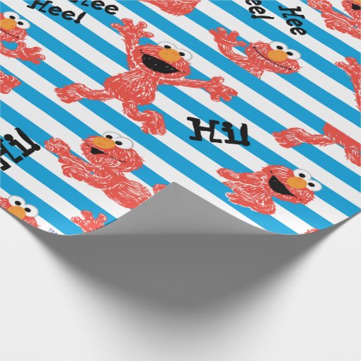 Crayon Elmo Stripe Pattern Wrapping Paper | Zazzle