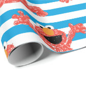 Crayon Elmo Stripe Pattern Wrapping Paper | Zazzle