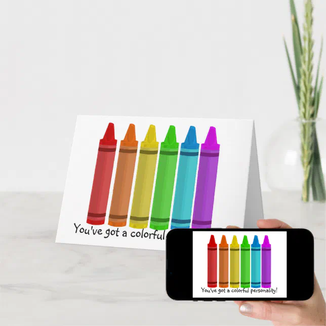 Crayon Greeting Card | Zazzle
