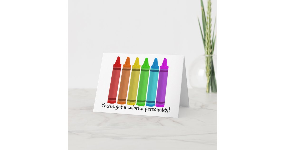 Crayon Greeting Card | Zazzle