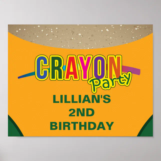 Crayon Party Poster | Zazzle