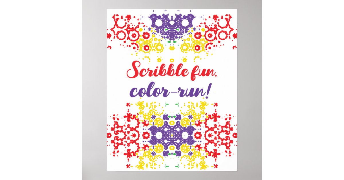 Crayon Scribble Geographic Pattern Quote Poster | Zazzle