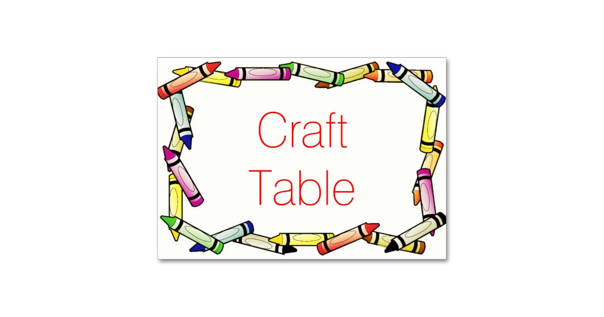 Crayon Table Cards | Zazzle