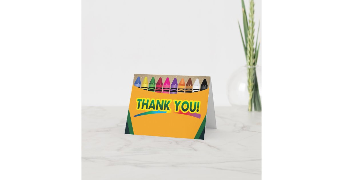 Crayon Thank You Cards | Zazzle