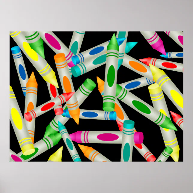 Crayon Wallpaper Poster | Zazzle