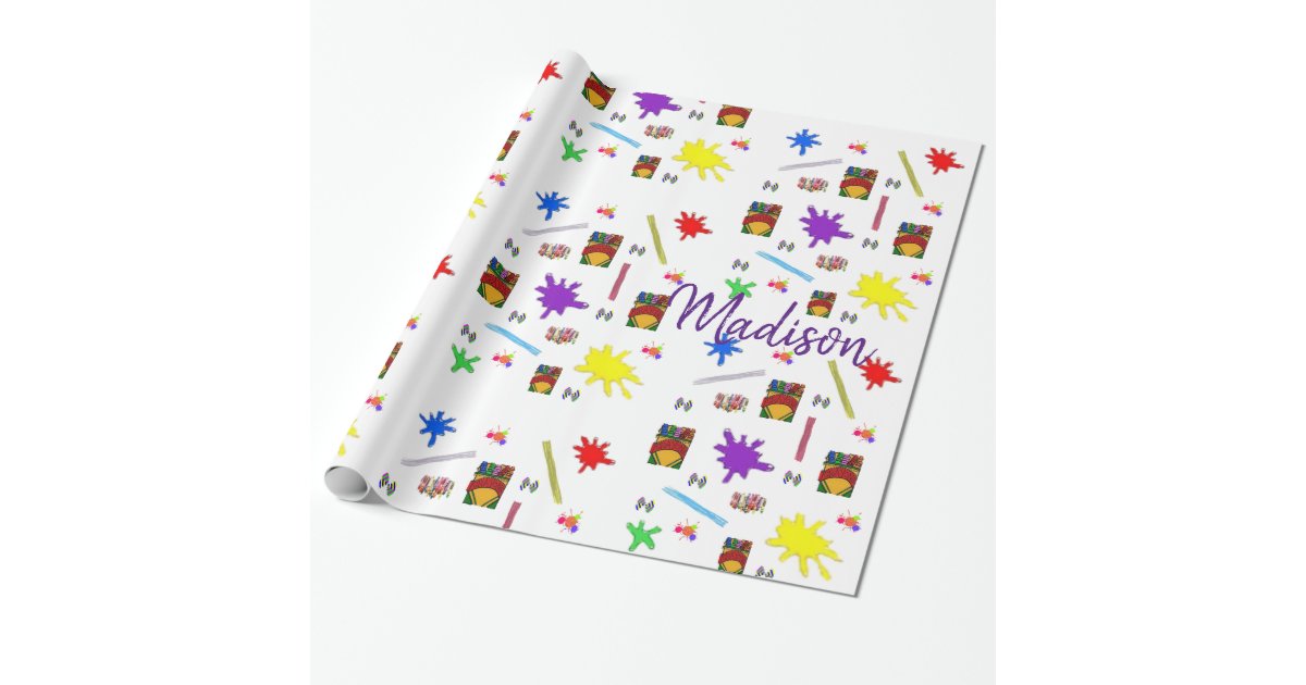 Crayon Wrapping Paper | Zazzle