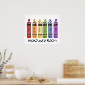 Crayons Bedroom Poster | Zazzle