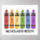 Crayons Bedroom Poster | Zazzle