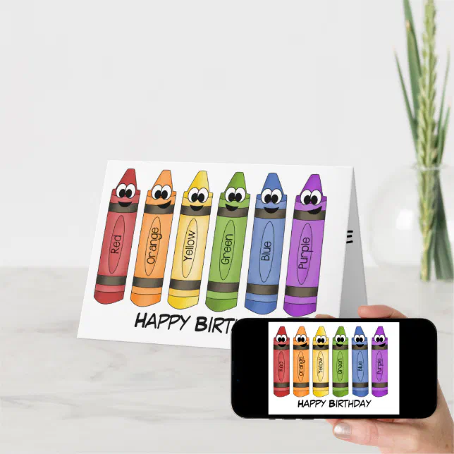 Crayons Card | Zazzle