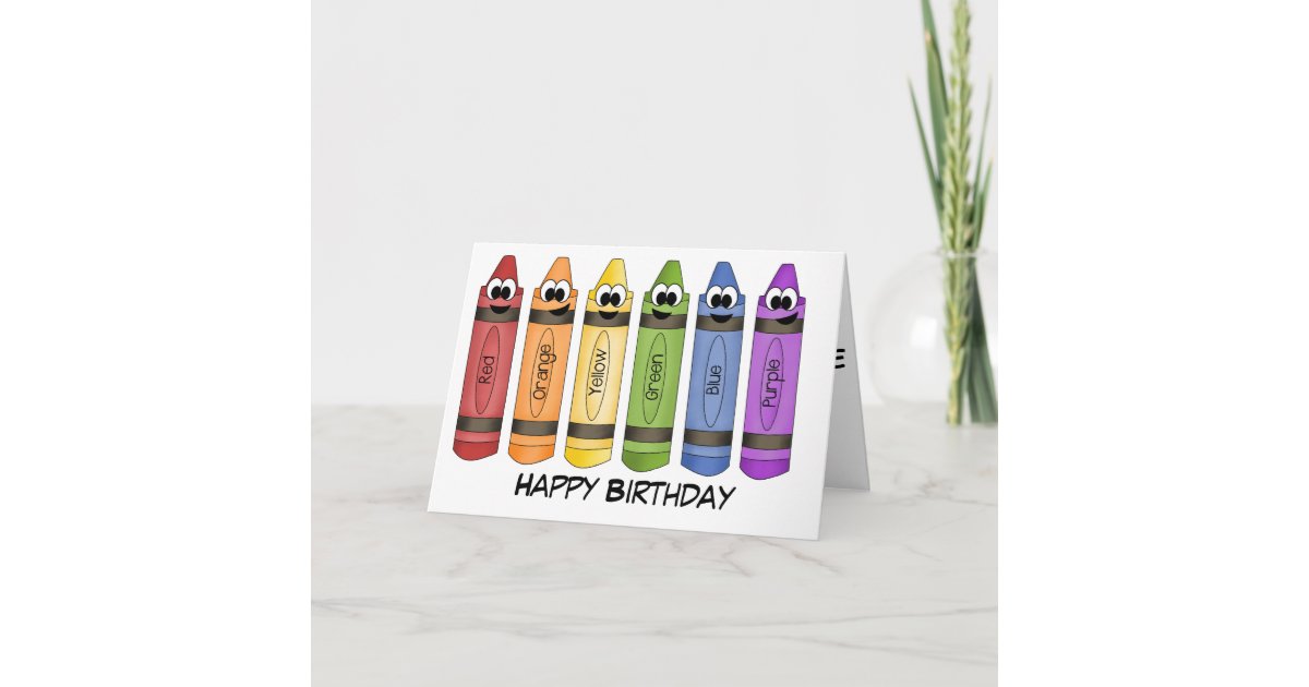 Crayons Card | Zazzle