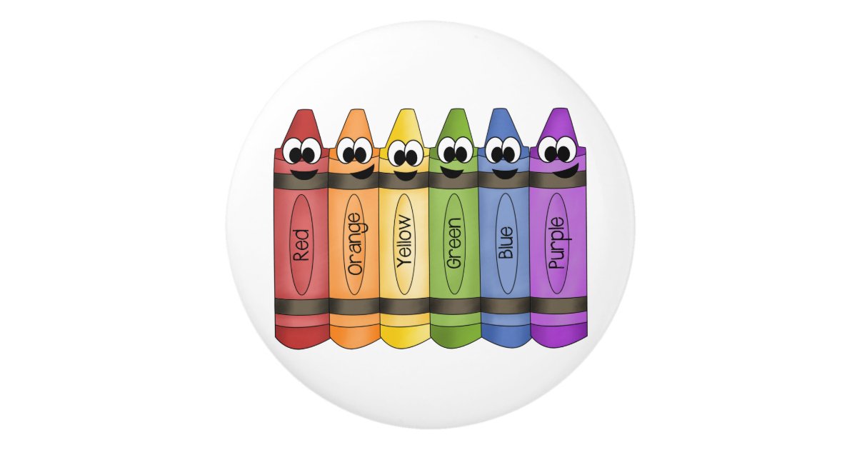 Crayons Ceramic Knob | Zazzle