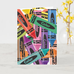 Crayons - Greeting Card | Zazzle