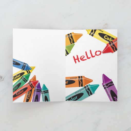Crayons - Greeting Card | Zazzle