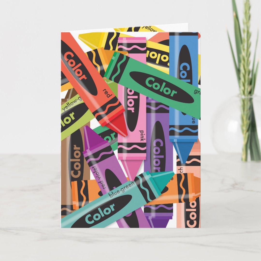 Crayons - Greeting Card | Zazzle