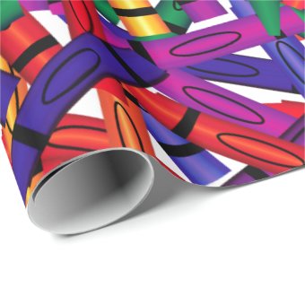 Crayons Kids Birthday Crayon Wrap Wrapping Paper | Zazzle
