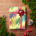 Crayons Kids Birthday Party Art Cute Colorful Wrap Wrapping Paper | Zazzle