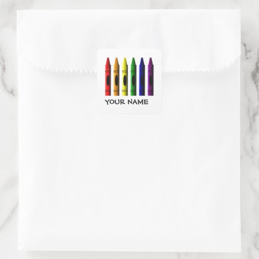 Crayons Name Template Crayon Sticker | Zazzle