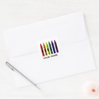 Crayons Name Template Crayon Sticker | Zazzle