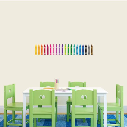 Crayons Printed Wall Decal | Zazzle
