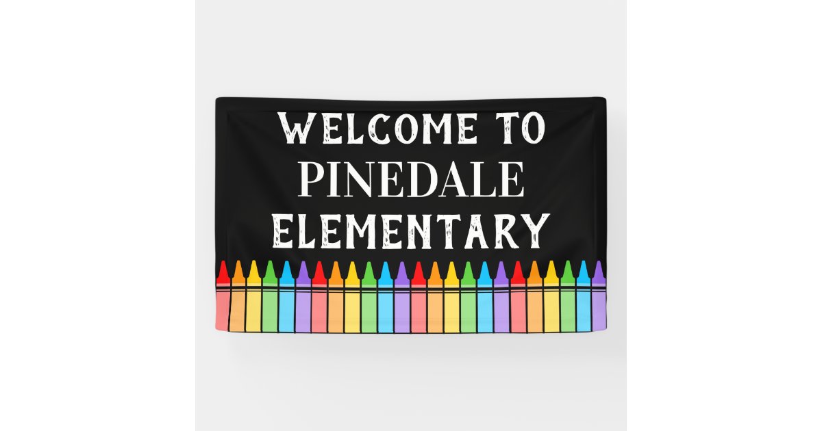 Crayons School Welcome Banner | Zazzle