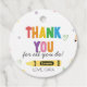 Crayons Teacher Appreciation Thank You Round Favor Tags | Zazzle