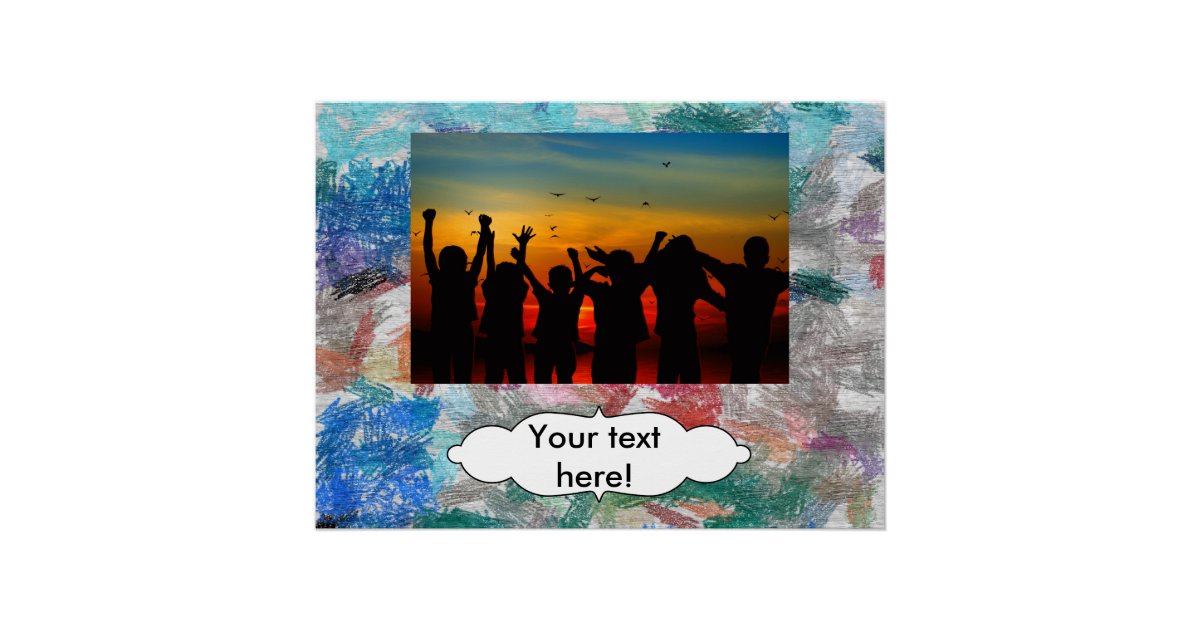 Crayons texture poster | Zazzle
