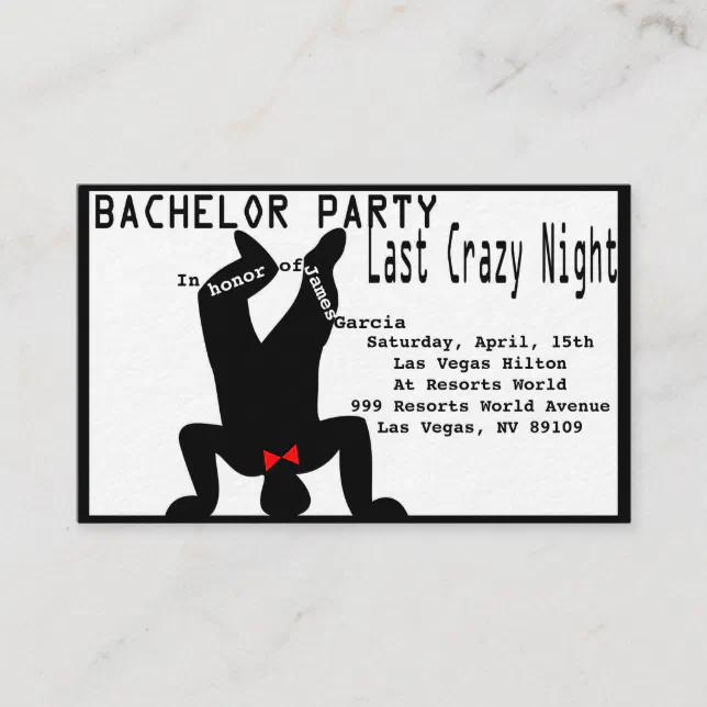 Crazy Bachelor invitation | Zazzle