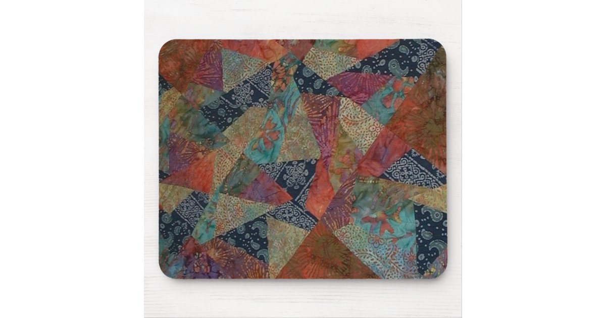 Crazy Batik Quilt Mouse Pad | Zazzle