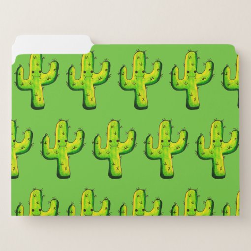 Crazy Cactus Lady Cute Cacti File Folder | Zazzle