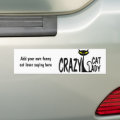 Crazy Cat Lady Bumper Sticker | Zazzle