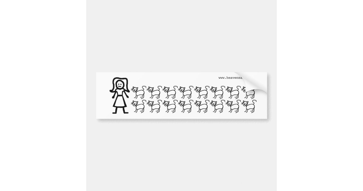 Crazy Cat Lady - Bumper Sticker | Zazzle