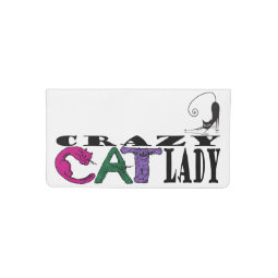 "Crazy Cat Lady" in Cat Letters Checkbook Cover 2 | Zazzle