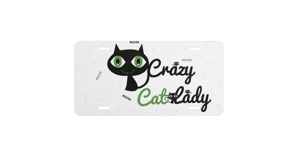 Crazy Cat Lady License Plate | Zazzle