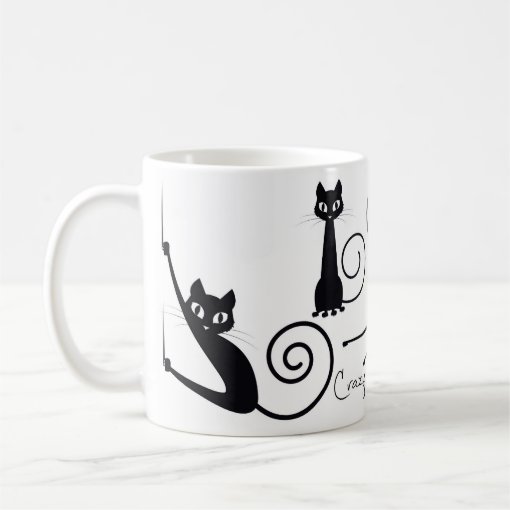 Crazy Cat Lady Mug, With Stylish Cats Coffee Mug | Zazzle