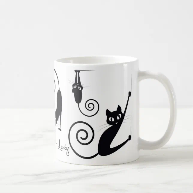 Crazy Cat Lady Mug, With Stylish Cats Coffee Mug | Zazzle