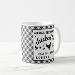 Crazy Chicken Lady Hen Plaid Country Custom Farm Coffee Mug | Zazzle