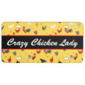 Crazy Chicken Lady l Memphis Style Chicken Farm License Plate | Zazzle