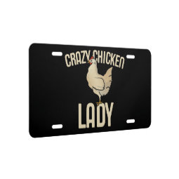 Crazy Chicken Lady License Plate | Zazzle