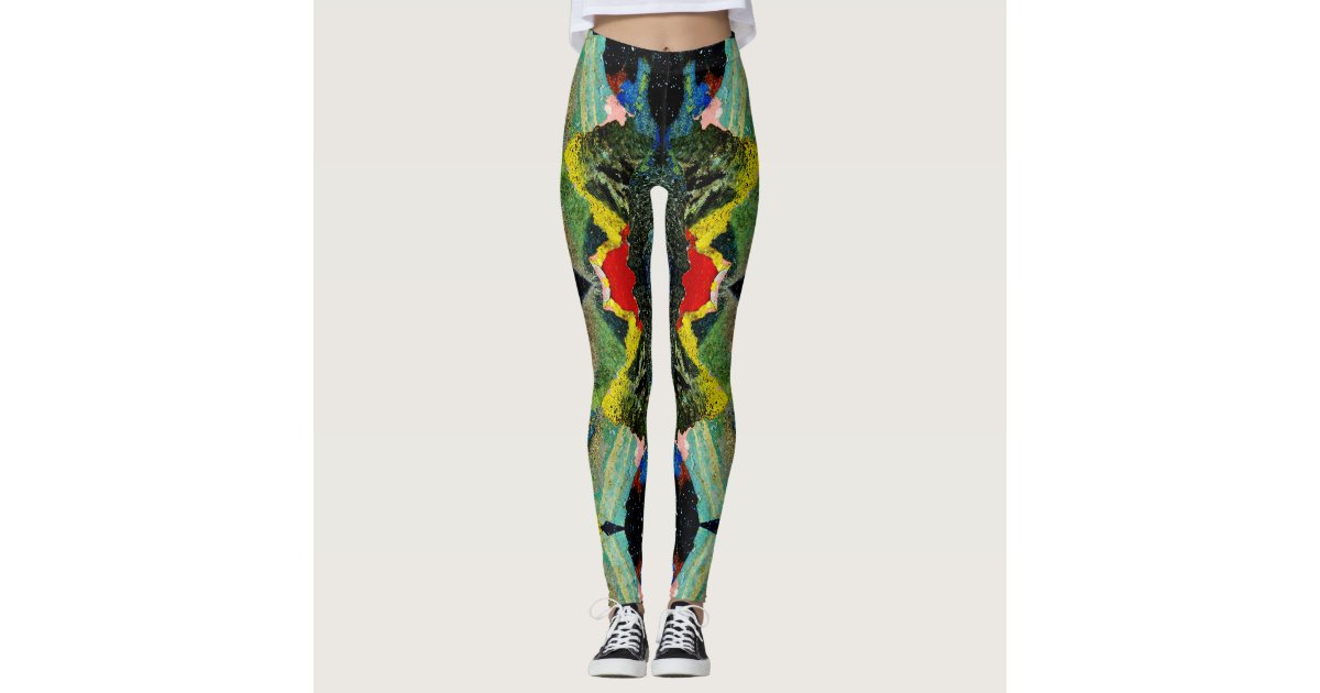 Crazy colorful leggings. leggings | Zazzle