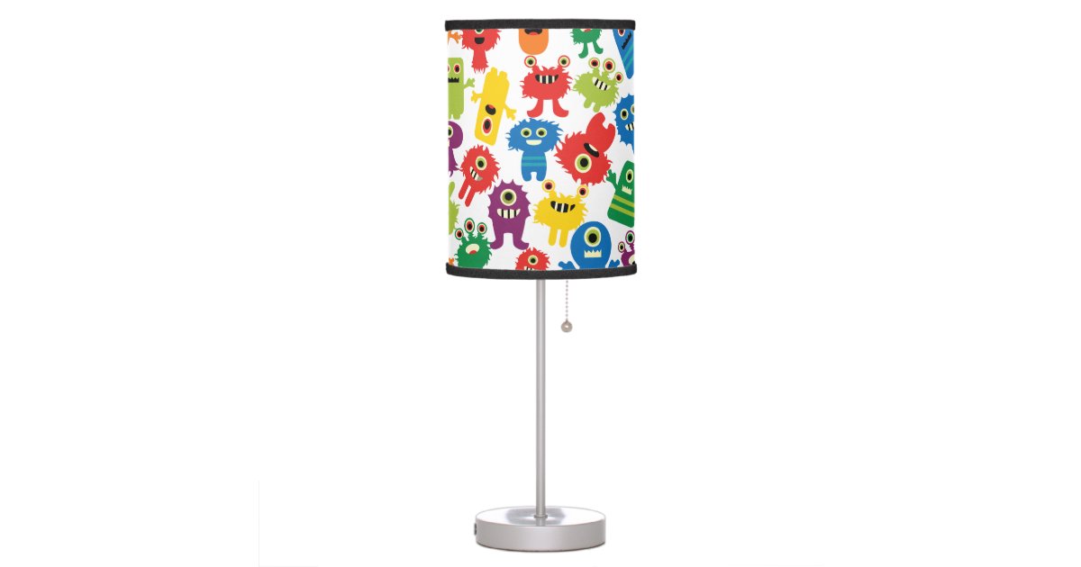 Crazy Colorful Monsters Kids Table Lamp | Zazzle