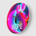 Crazy Cool Vape Cloud Large Clock | Zazzle