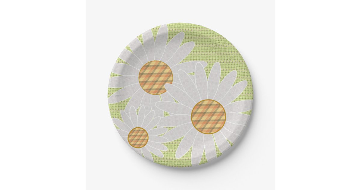 Crazy Daisies Paper Party Plates | Zazzle