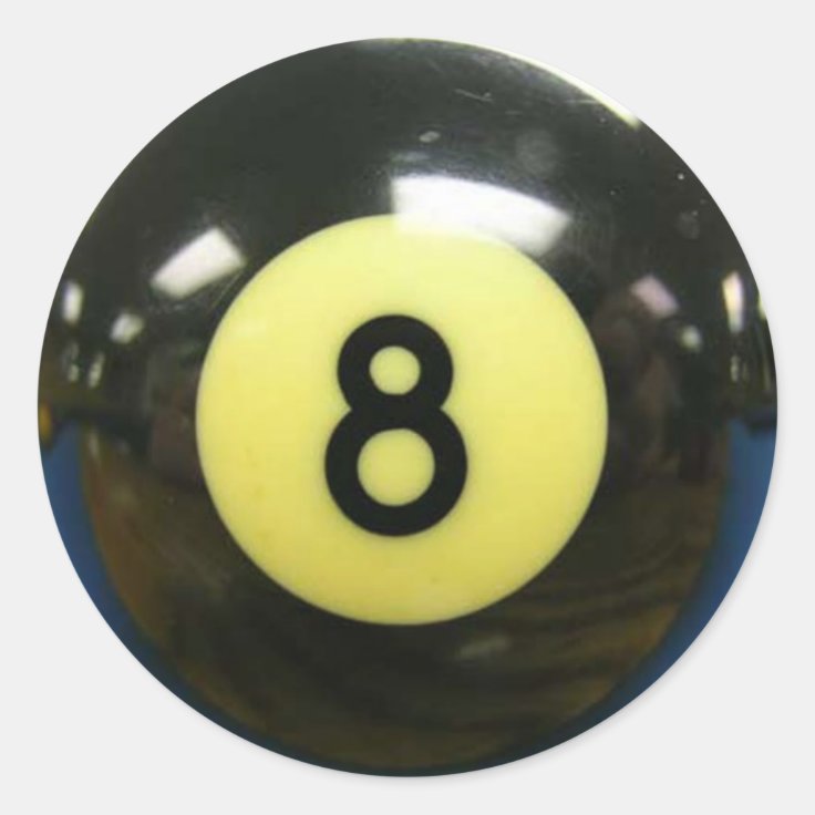 Crazy Eights 8) Classic Round Sticker | Zazzle