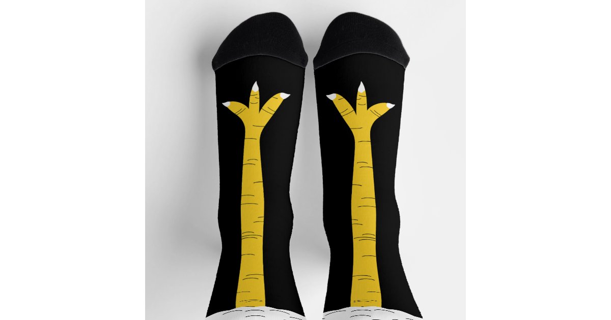 Crazy Funny Chicken Leg Crew Socks | Zazzle