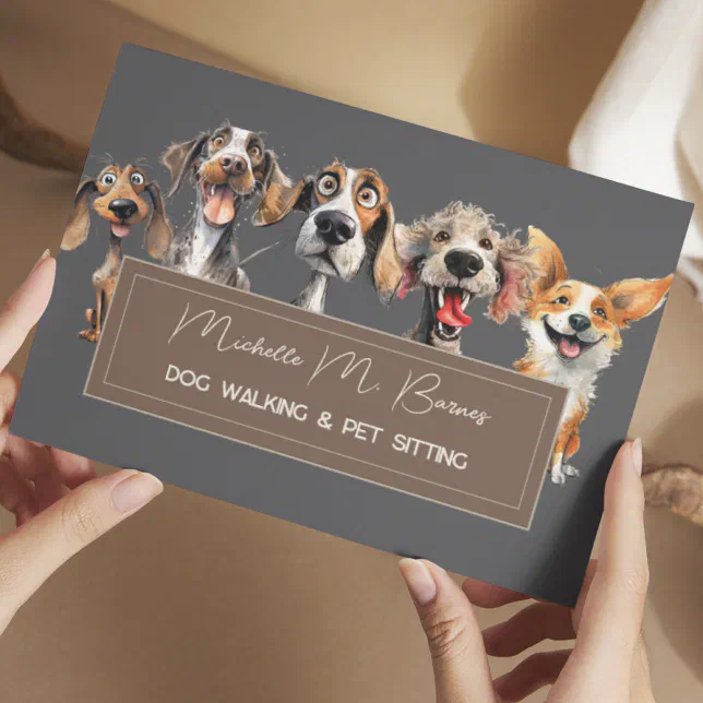 Crazy Funny Dog Walker Sitter QR Code Modern Flyer | Zazzle